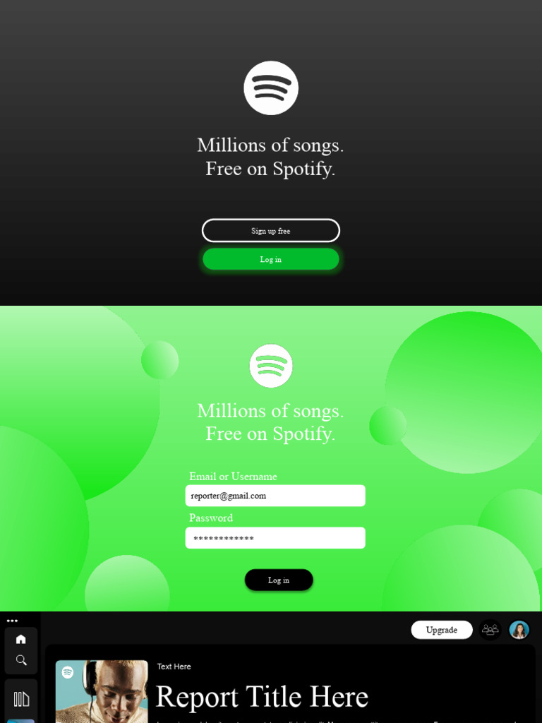 Spotify Inspired Powerpoint By Prtn Slides Pdf