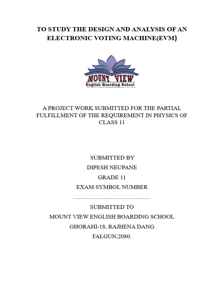 Dipesh Neupane Physics | PDF | Electronic Voting | Computer Security Dipesh Neupane Physics | PDF | Electronic Voting | Computer Security