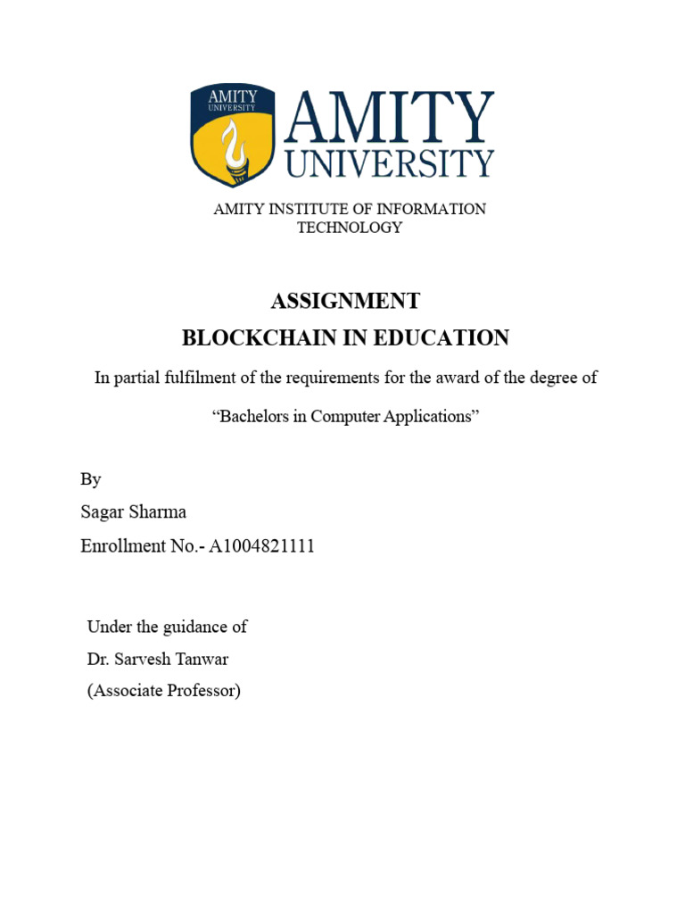 Assignment Blockchain | PDF