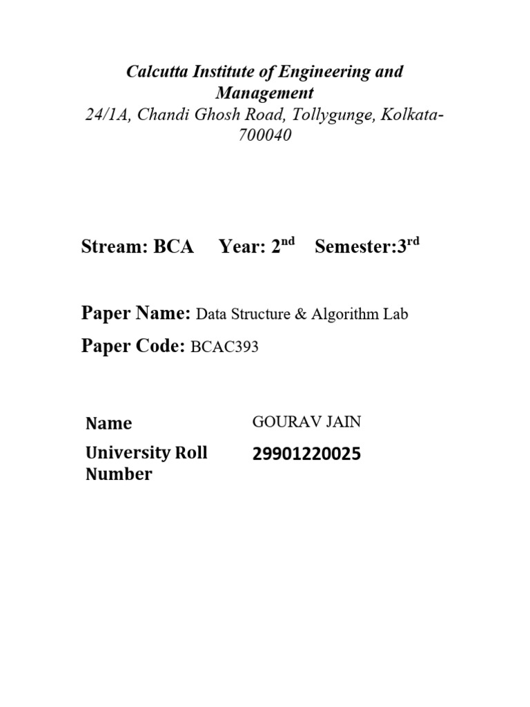 Lab Assignment - II (BCAC393) | PDF | Queue (Abstract Data Type) | Computing