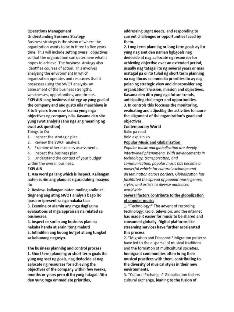 Report | PDF | Globalization | Swot Analysis