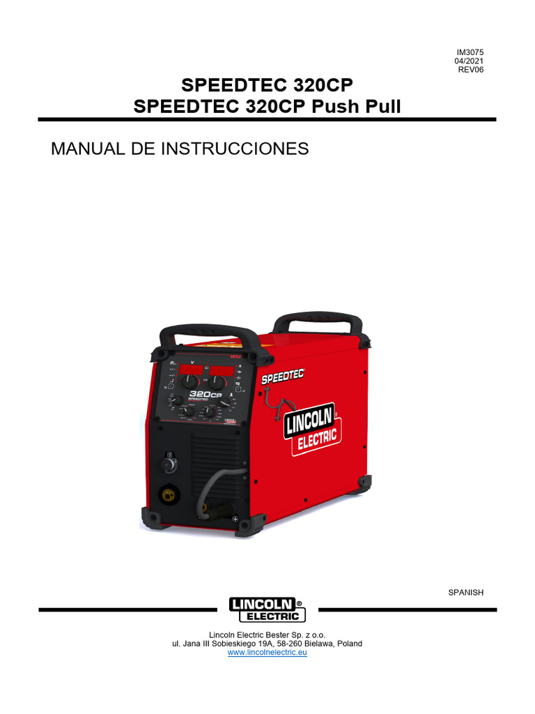 Manual SPEEDTEC 320CP Español | PDF | Soldadura | Construcción