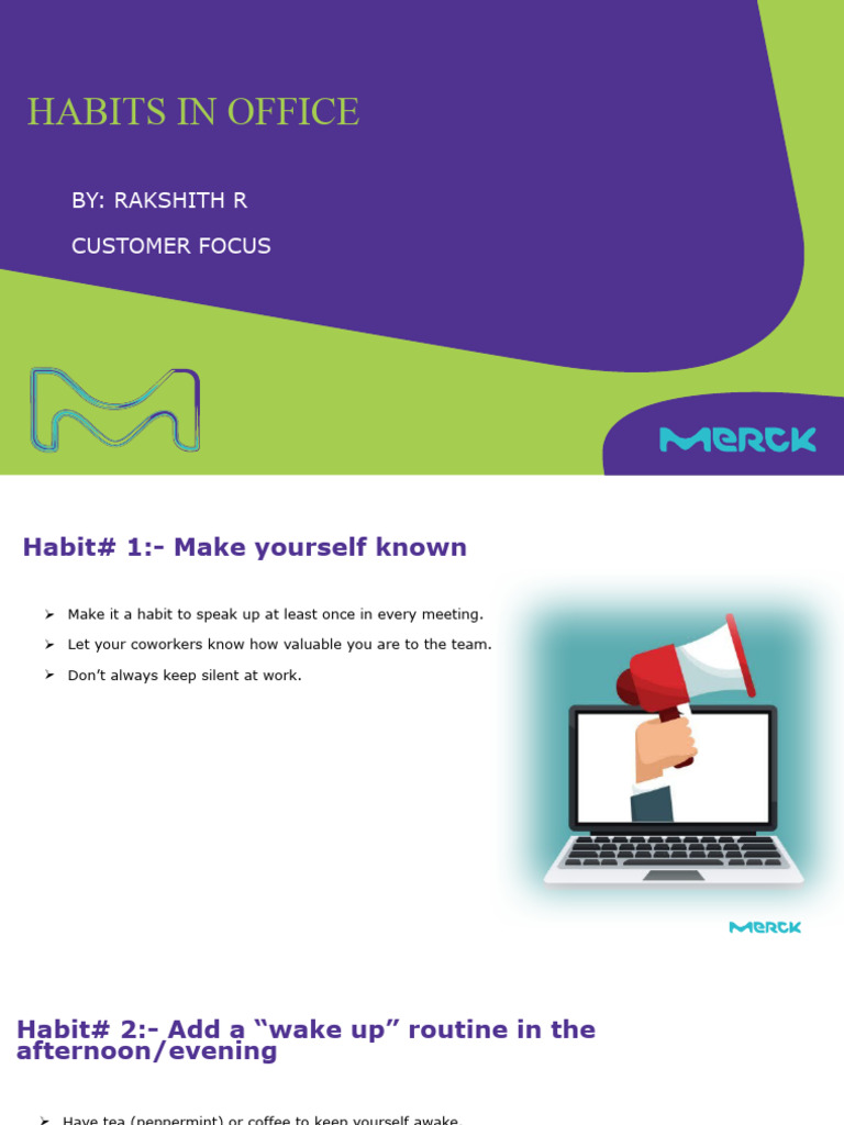 Habits in The Office PPT (SEPT) | PDF | Career & Growth | Self-Improvement