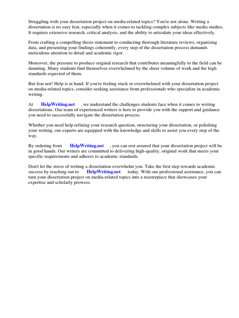 Media Dissertation Support Services | PDF | Retail | Social Media