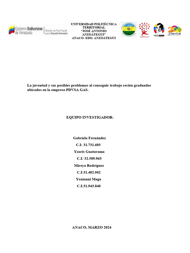 Proyecto Cap 2 | PDF | Venezuela | Desempleo