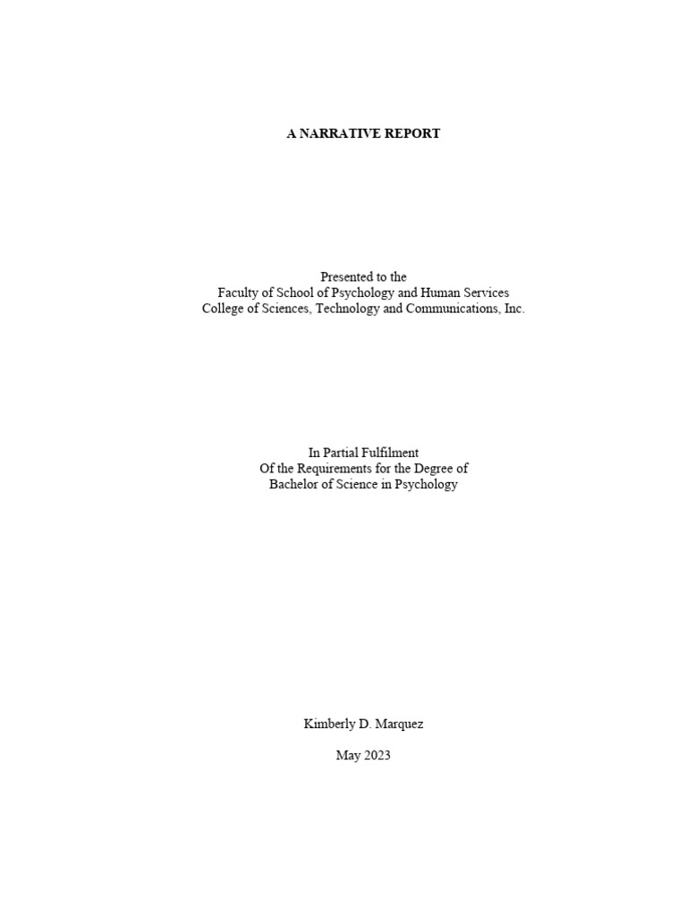 Narrative Report Format | PDF