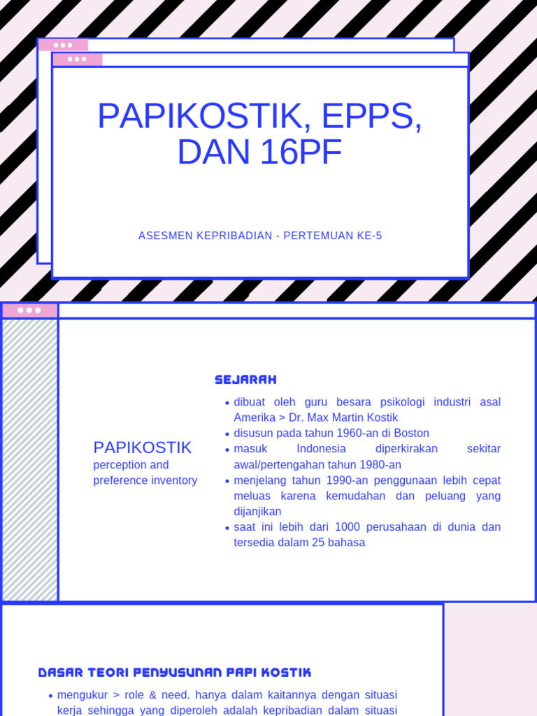 Papikostik, Epps, 16 PF | PDF
