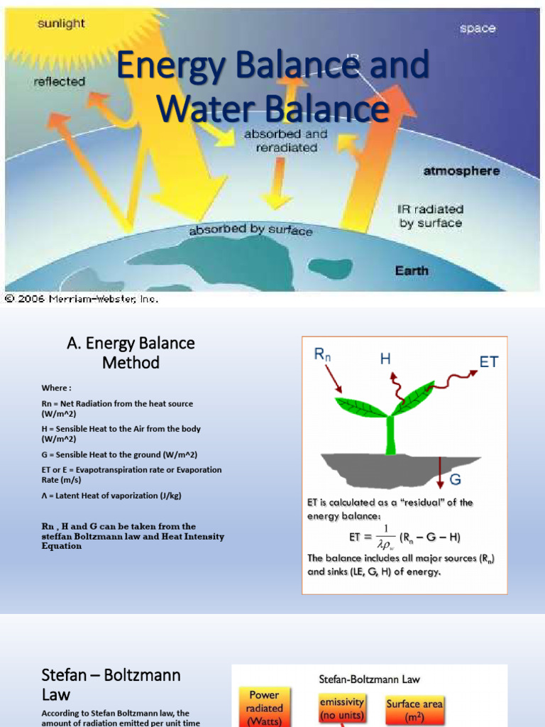 Lesson 7 Energy Balance and Water Balance | PDF | Discharge (Hydrology ...