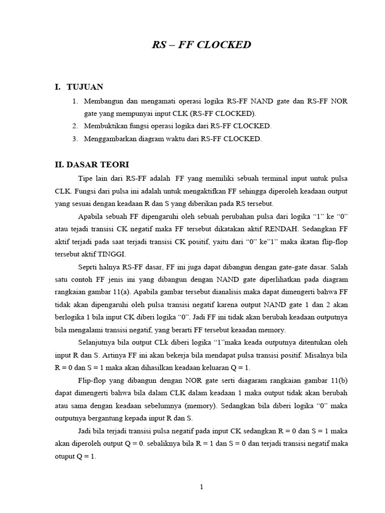 RS - FF CLocked | PDF