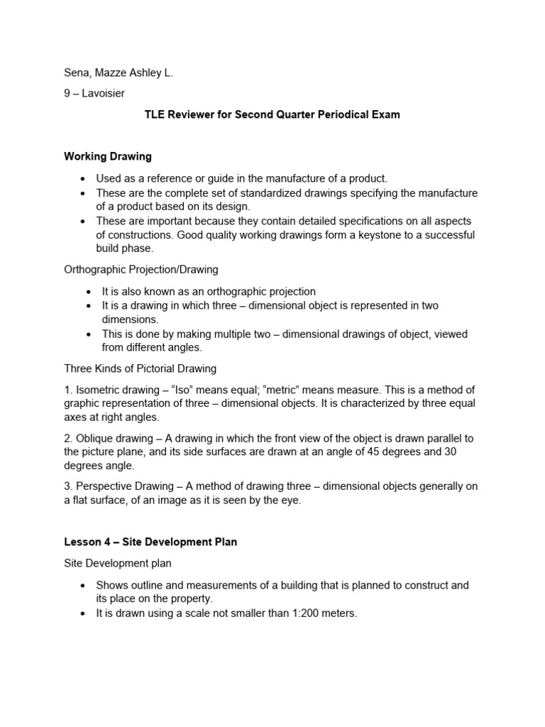 TLE Reviewer For Second Quarter Periodical Exam | PDF | Room | Kitchen