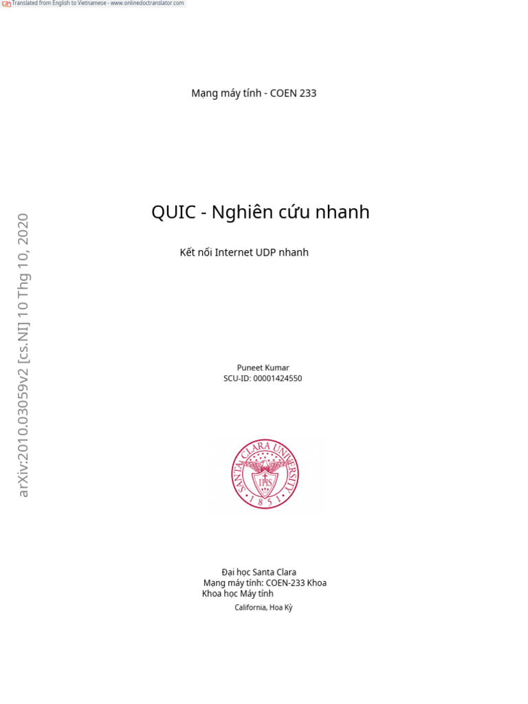 QUIC Protocol - En.vi | PDF