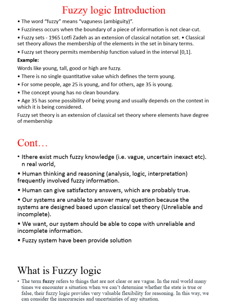 Fuzzy Logic Introduction | Download Free PDF | Fuzzy Logic | Vagueness
