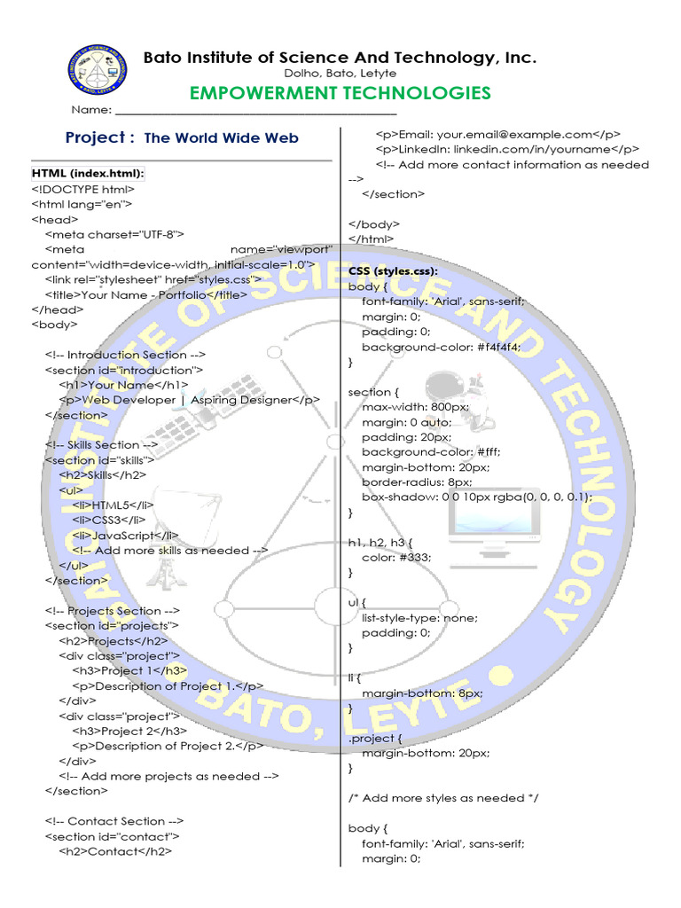 The World Wide Web - PROJECT | PDF | Cascading Style Sheets | Internet