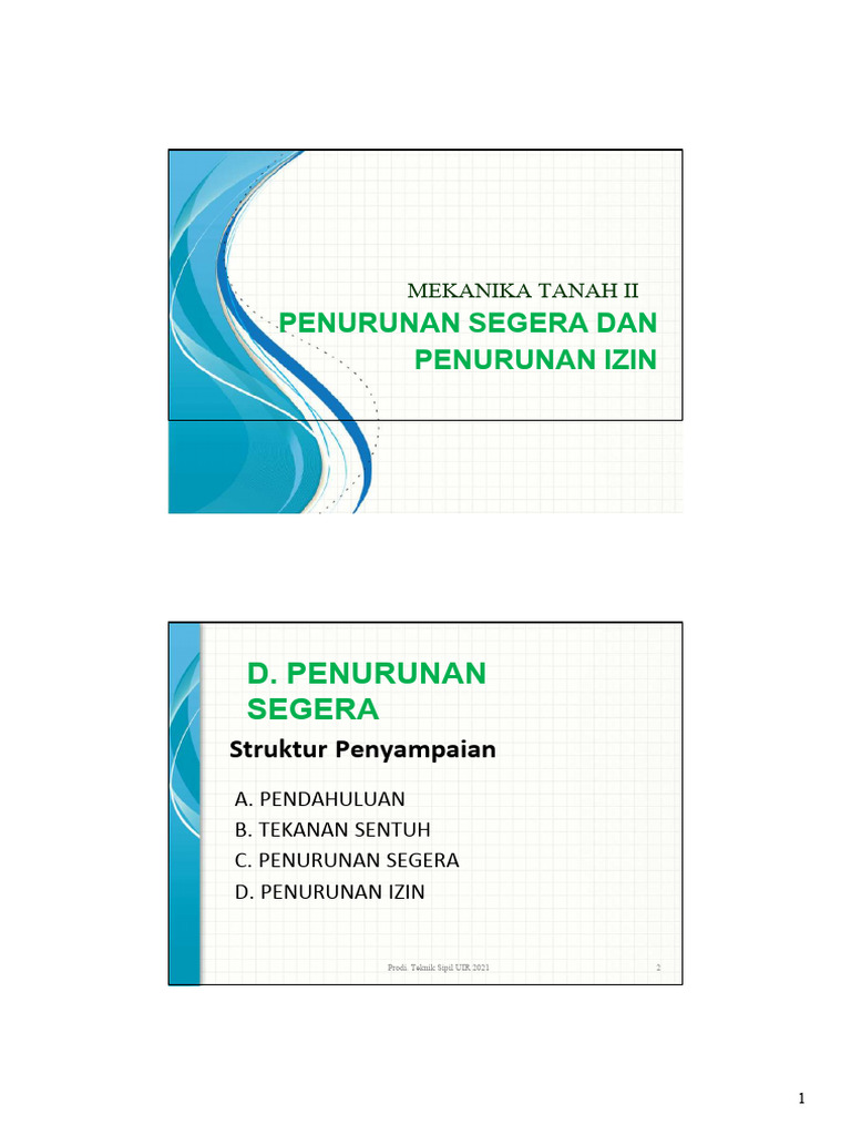Penurunan Tanah dalam Teknik Sipil | PDF