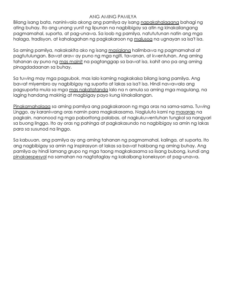 Ang Aming Pamilya | PDF