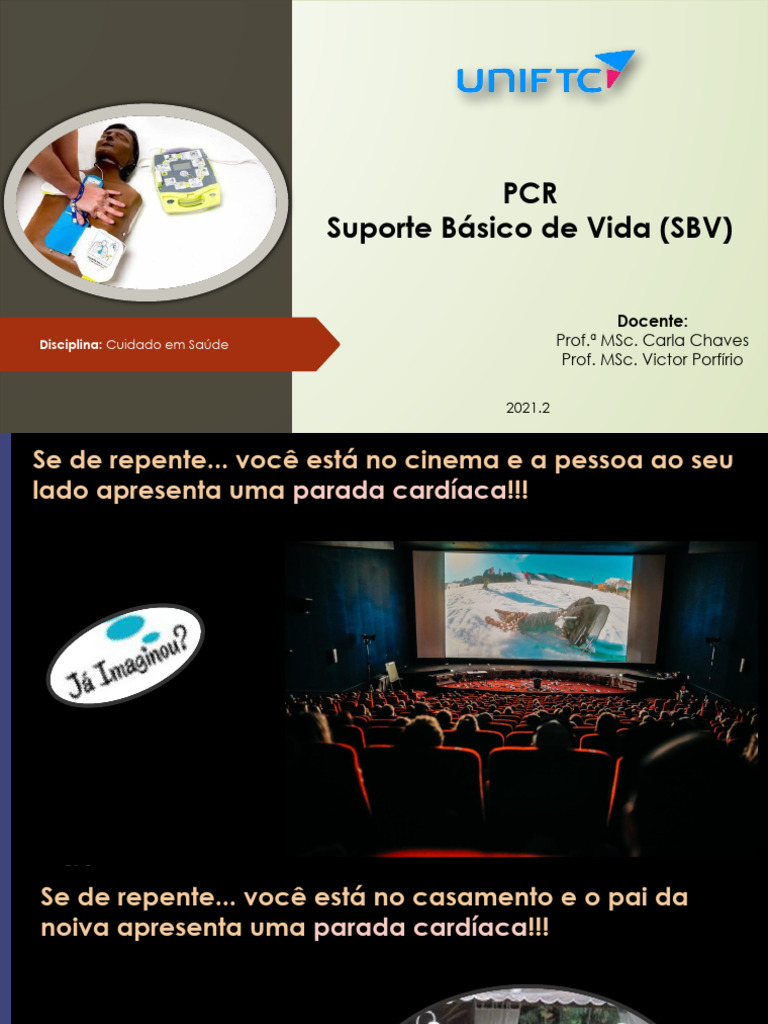 PCR e SBV PDF | PDF | Reanimação cardiopulmonar | Medicina Clínica