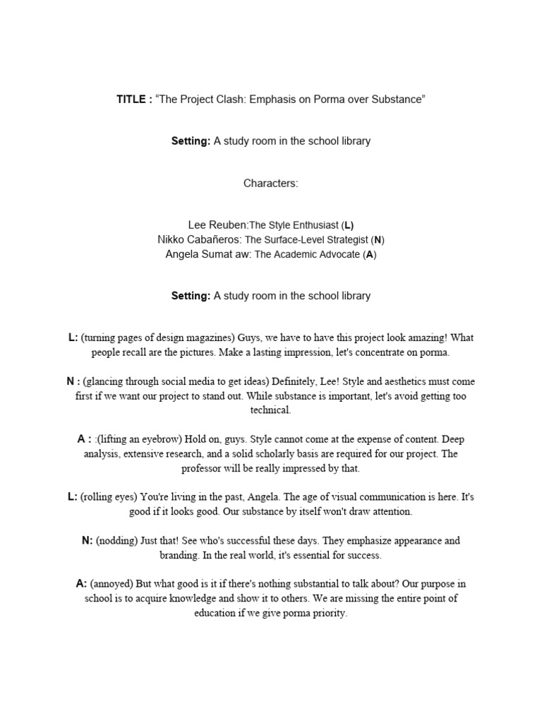 Role Play Script Final | PDF | Communication | Human Communication