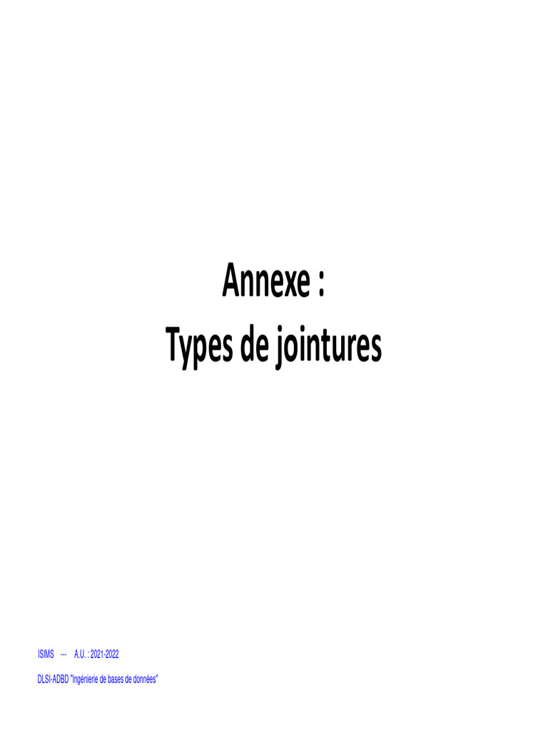 Types Jointure | PDF | Gestion des données | Bases de données