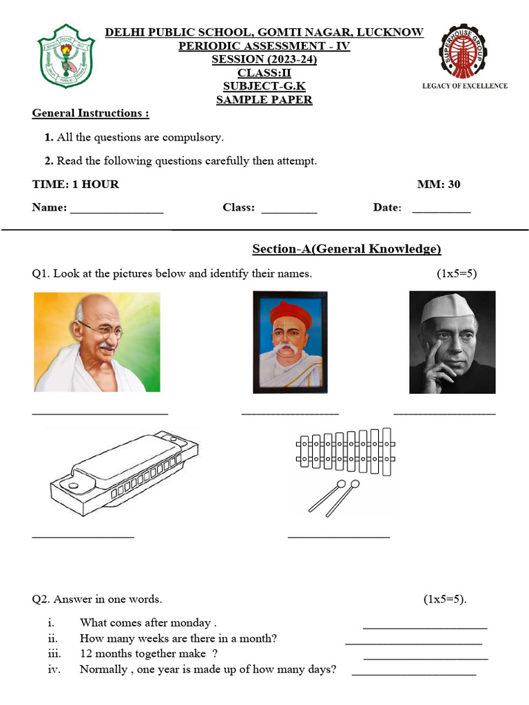 GK Pa Iv Sample Paper-1 | PDF