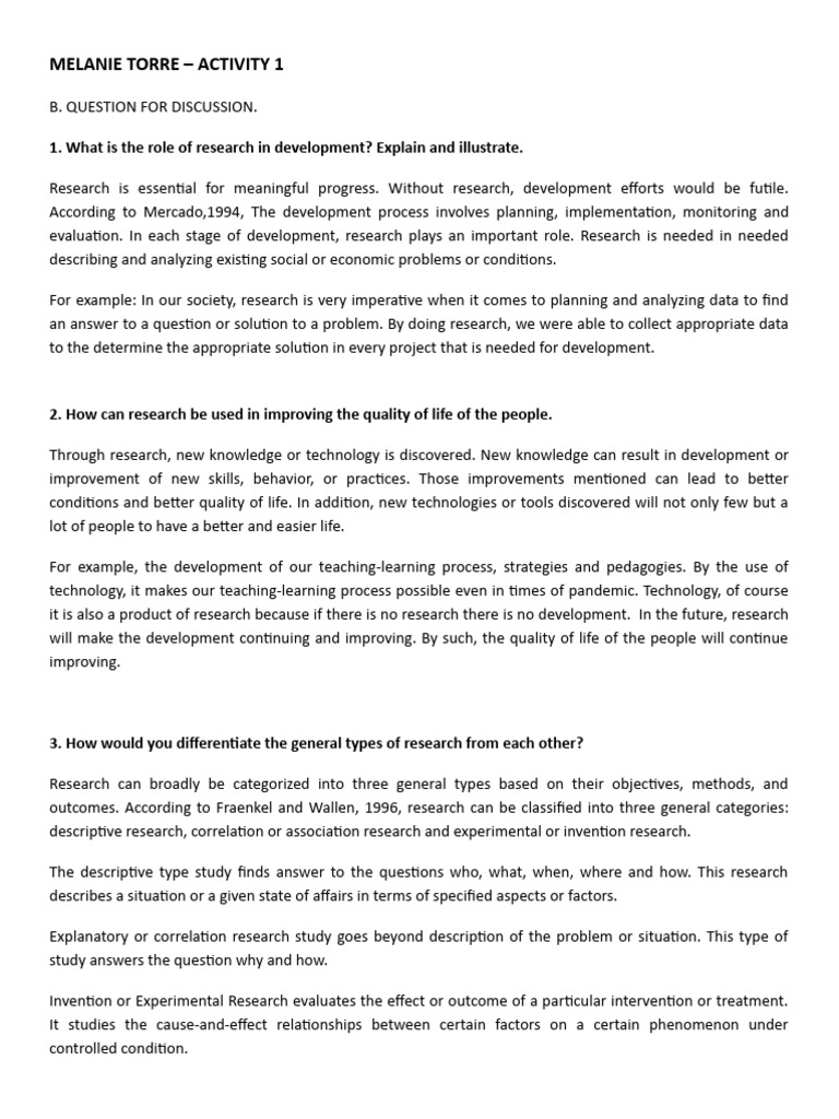 Research's Role in Development | PDF | Scientific Method | Experiment