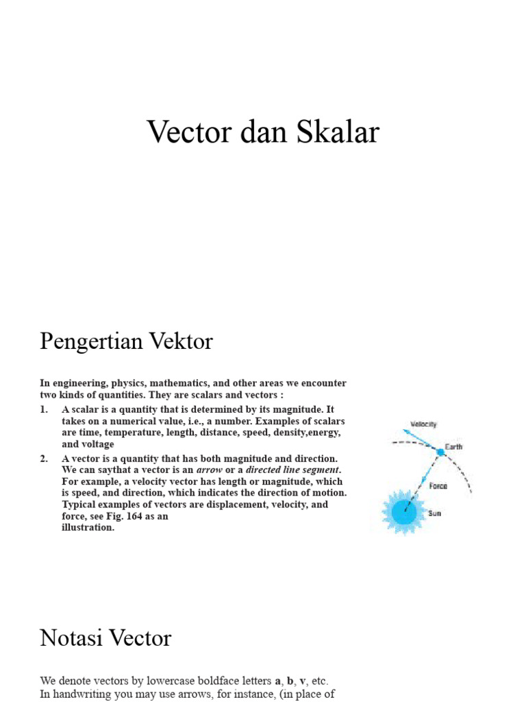 Vector Dan Skalar (Autosaved) | PDF