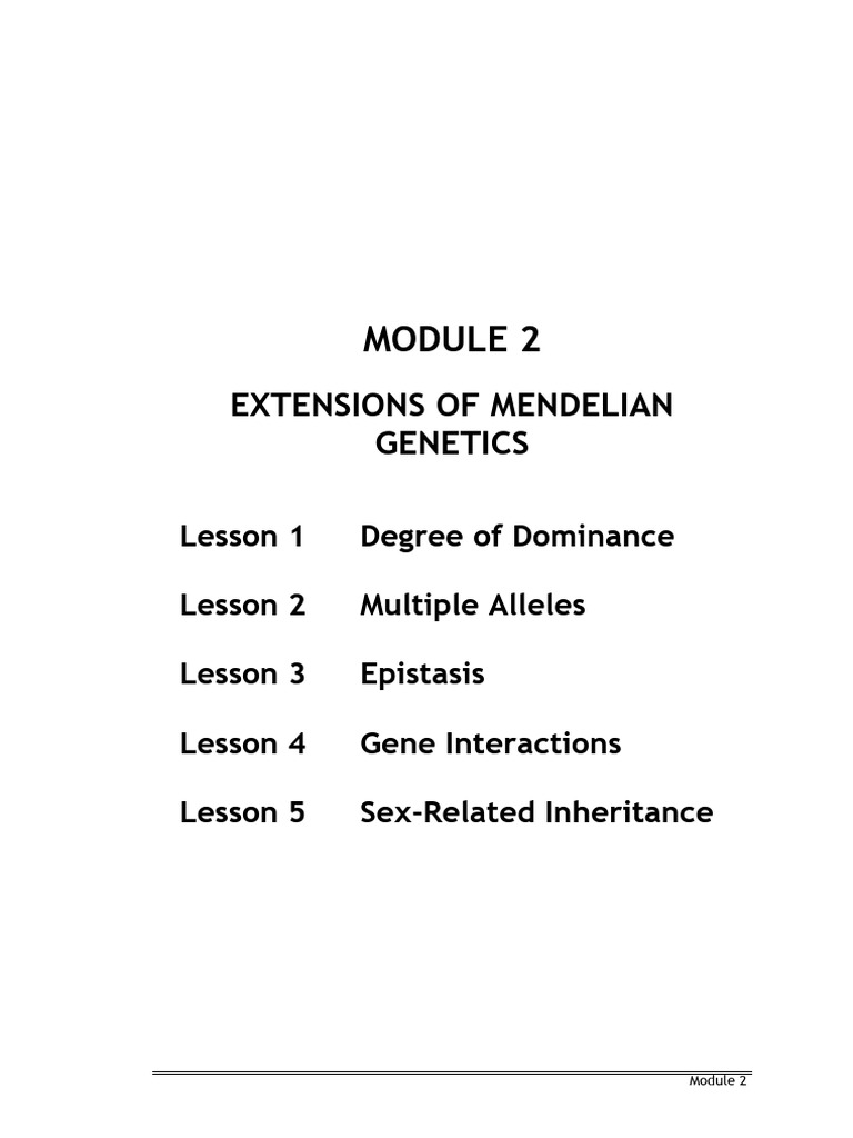 Genetics M2 M4 | PDF | Dominance (Genetics) | Genotype