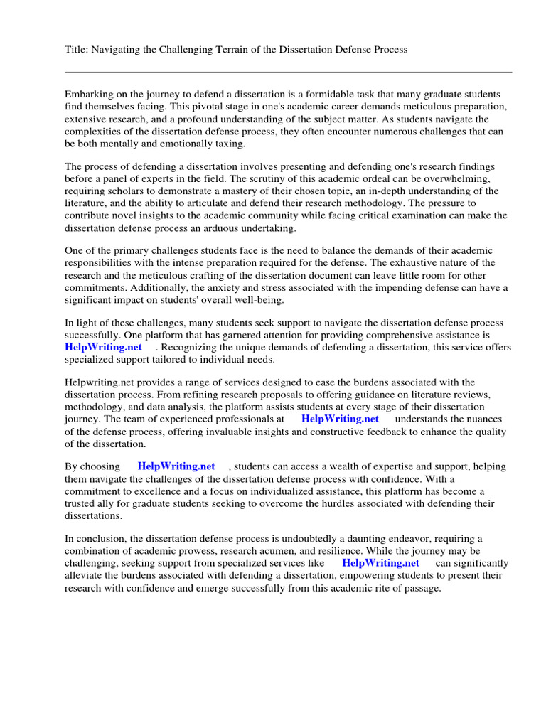 Defending Dissertation Process | Download Free PDF | Thesis | Methodology