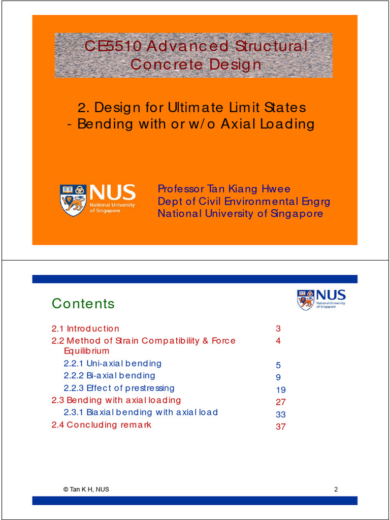 2-ULS - Bending and Axial Loading (2019) | PDF | Deformation ...