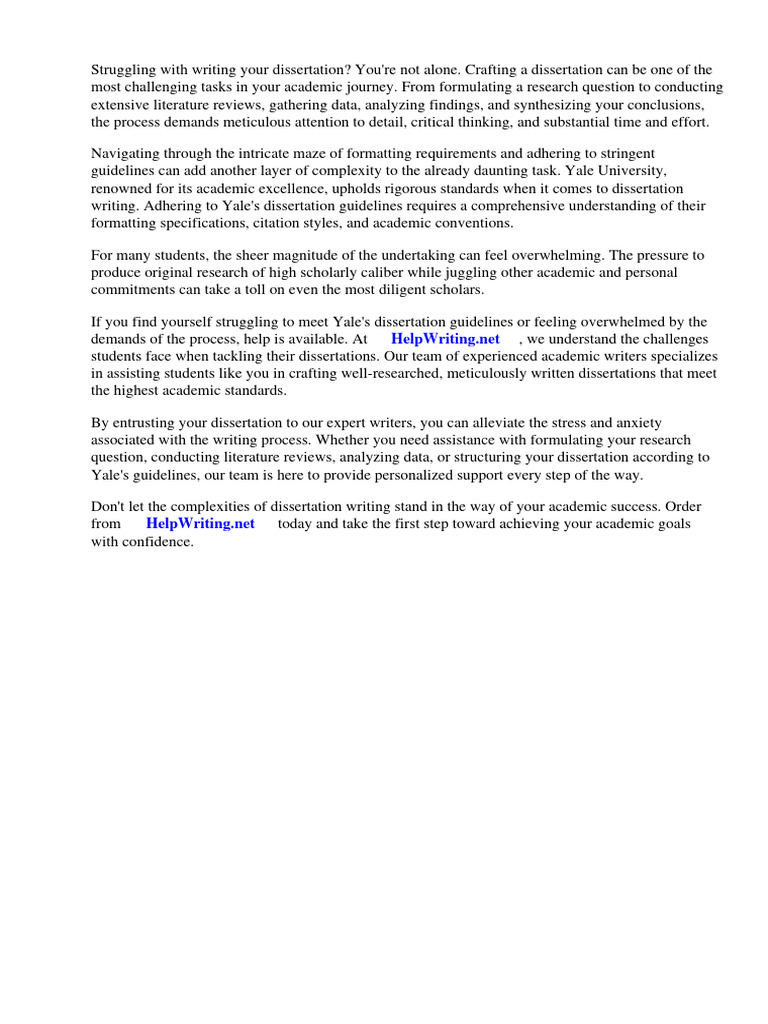 Yale Dissertation Guidelines | PDF | Thesis | Essays Yale Dissertation Guidelines | PDF | Thesis | Essays