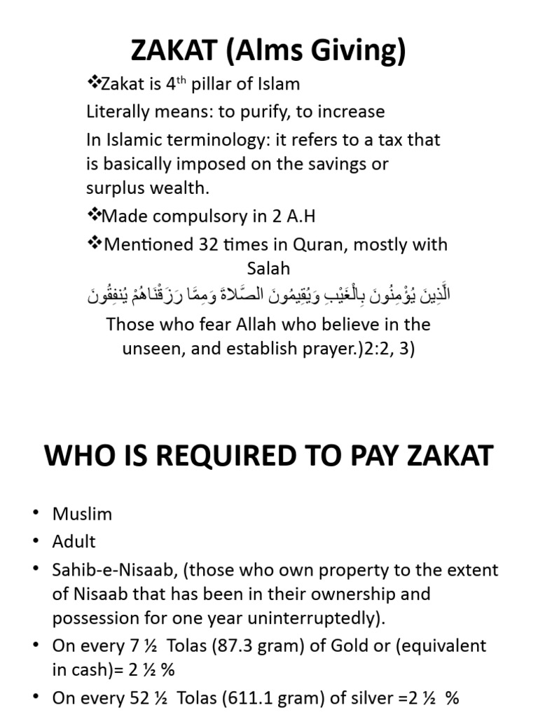 Understanding Zakat: Islamic Almsgiving Guide | PDF | Islamic ...