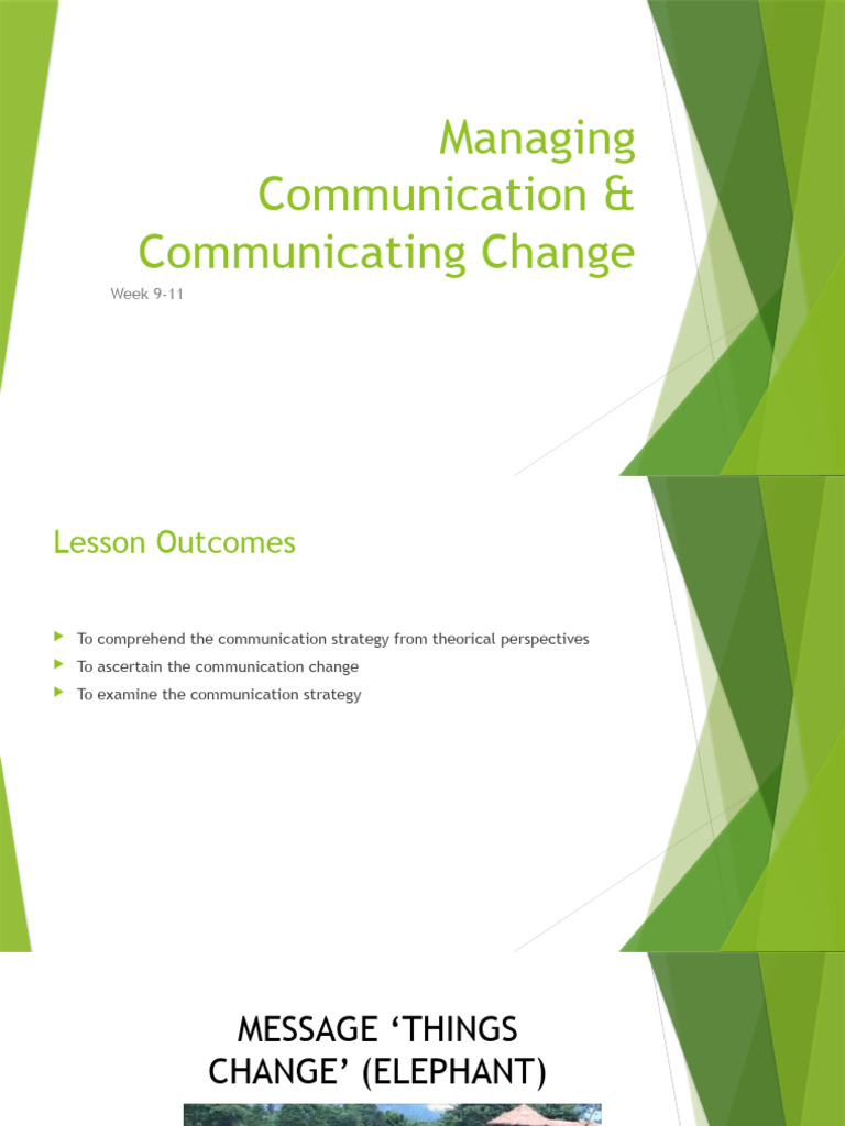 Communication Strategy and Communicating Change | PDF | Communication ...