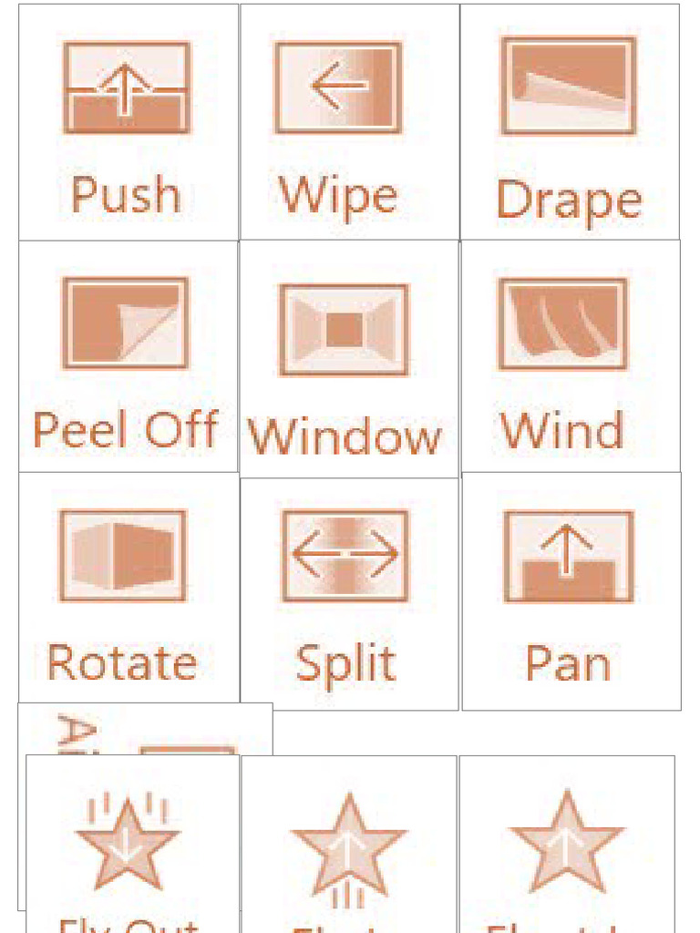 Transitions and Animations Cards | PDF