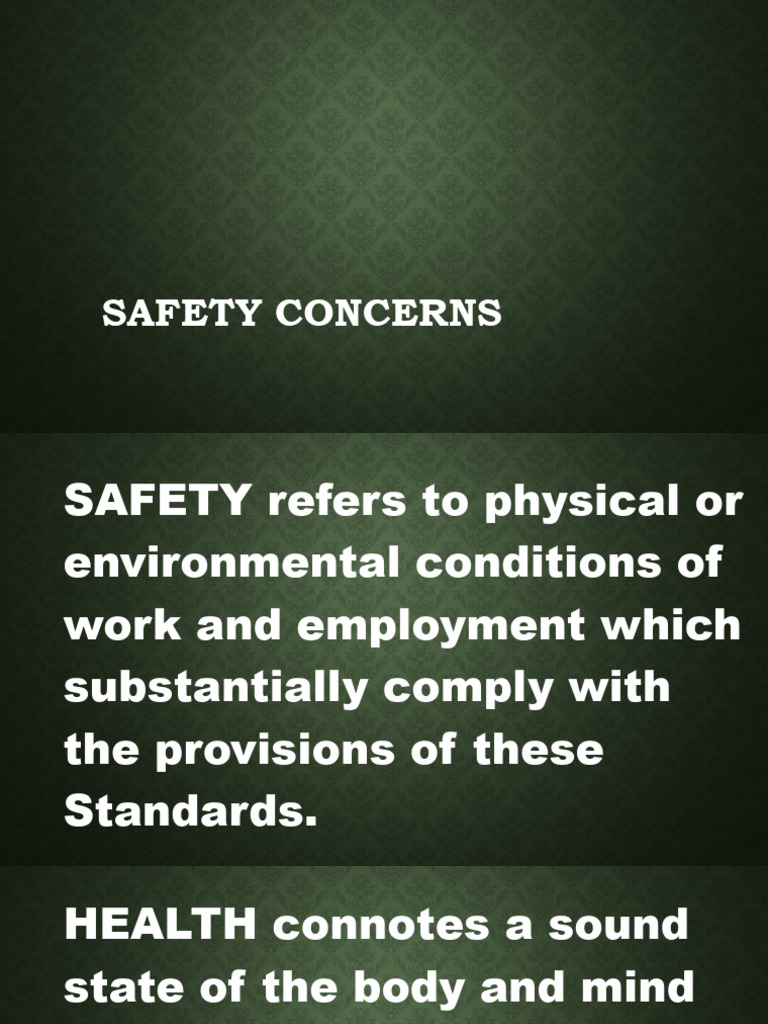 3b Safety Concerns | PDF | Career & Growth | Science & Mathematics