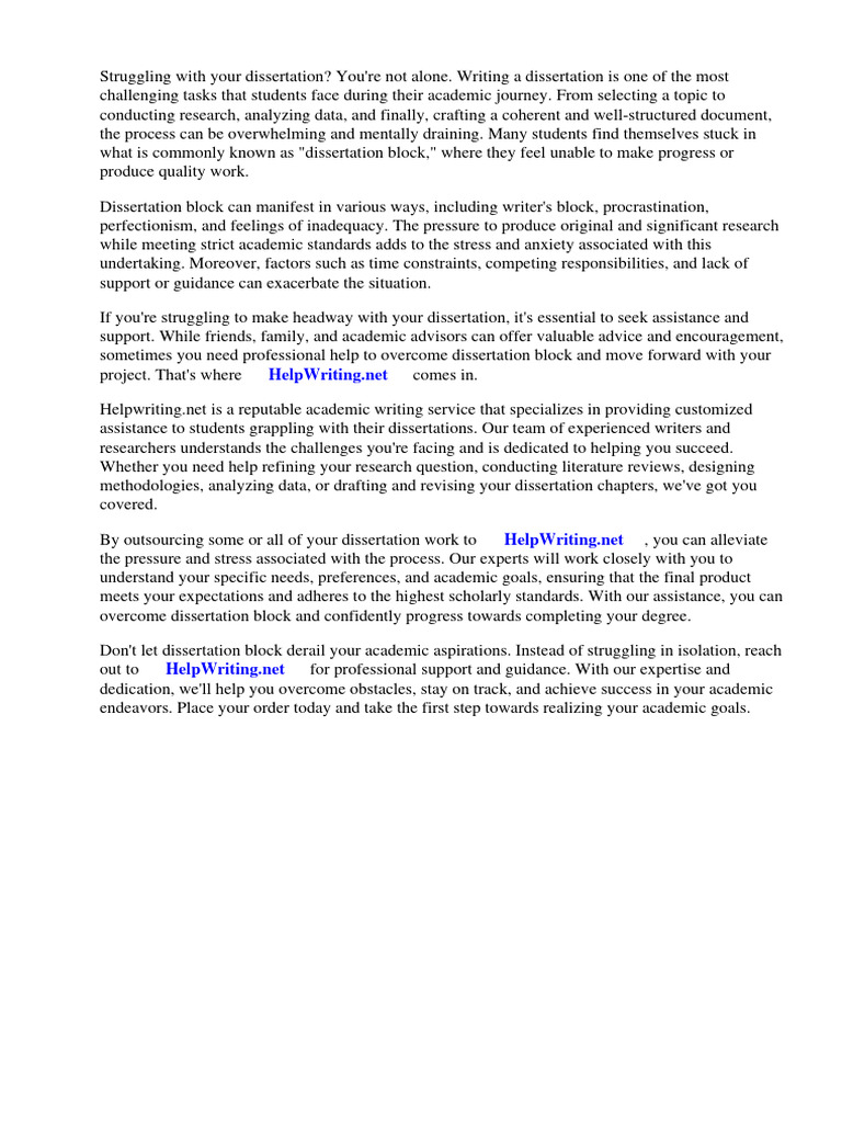 Dissertation Block | PDF | Thesis | Science