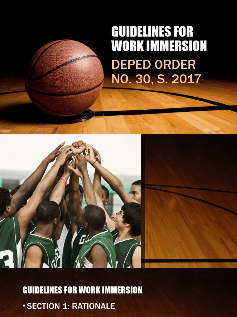 1b Guidelines For Work Immersion | PDF | Learning | Employment