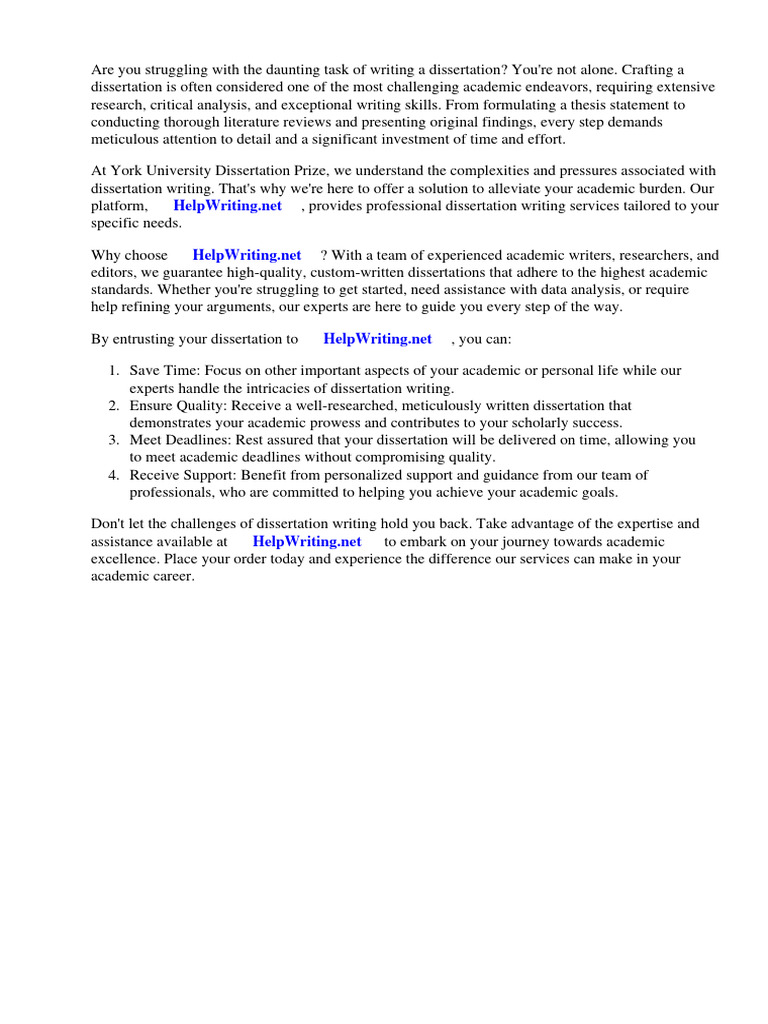 York University Dissertation Prize | PDF | Thesis | Wikipedia