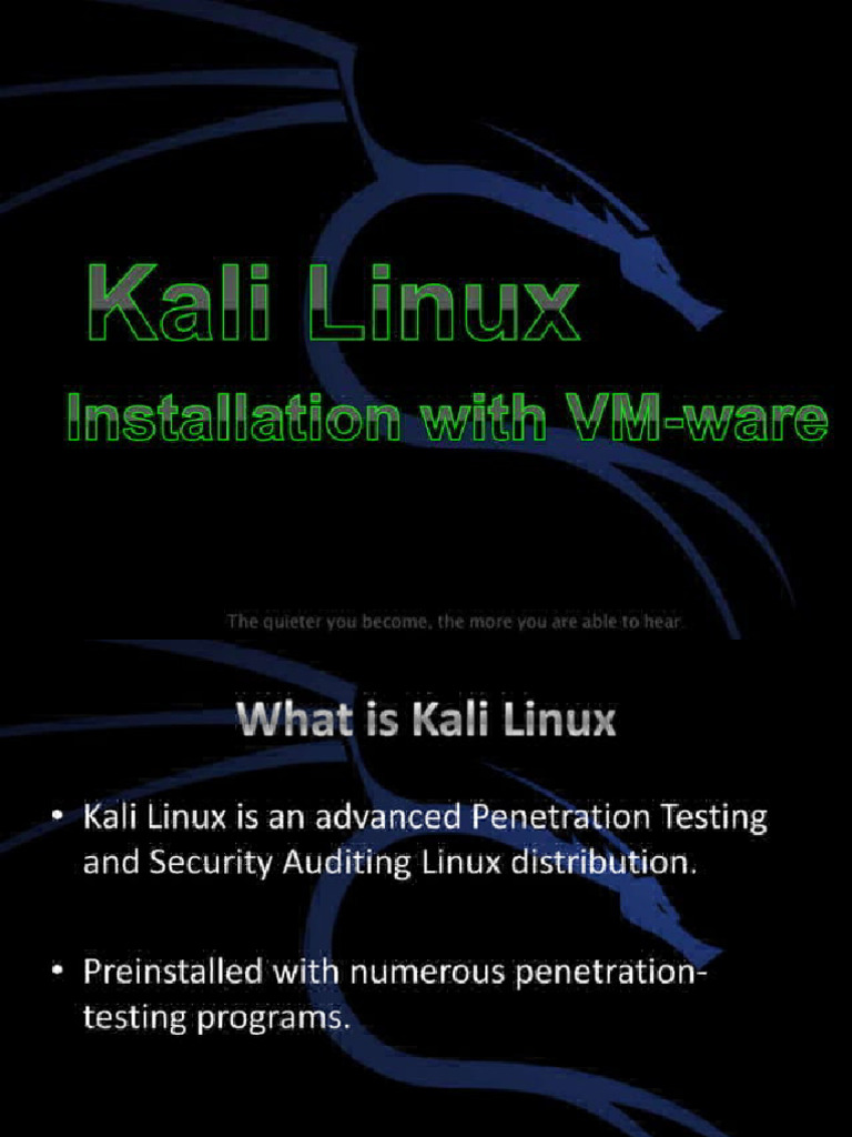 Kali Linux Installation With VMware | PDF