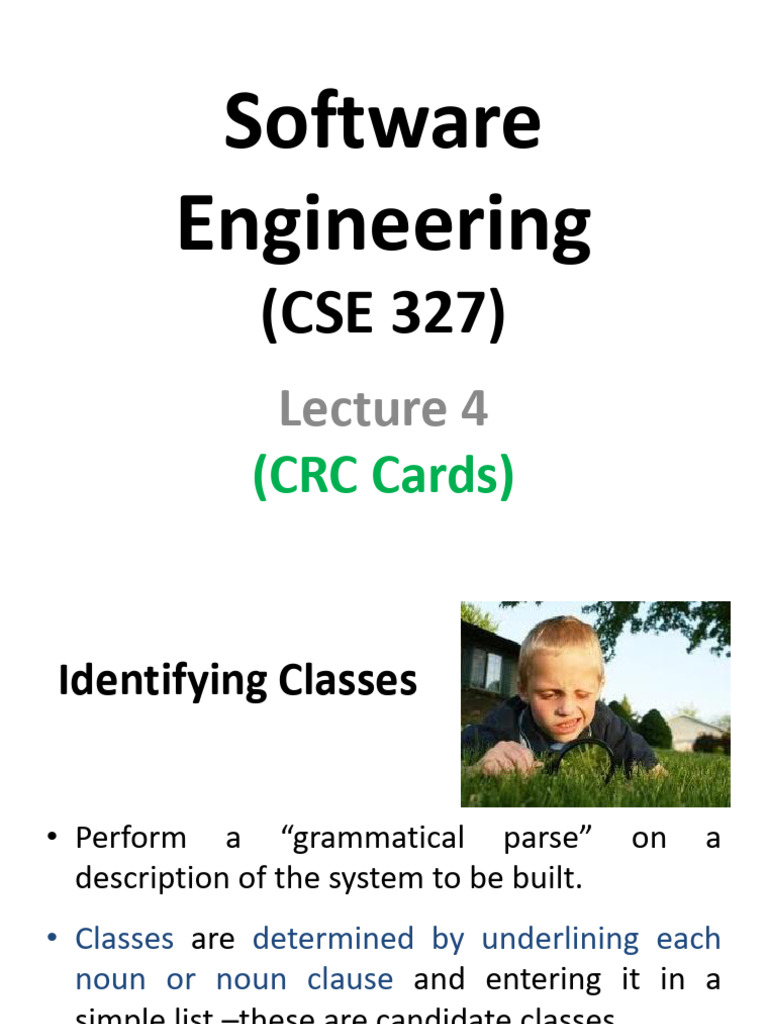 CSE327 Lecture 4 MMA1 | PDF | Object (Computer Science) | Use Case