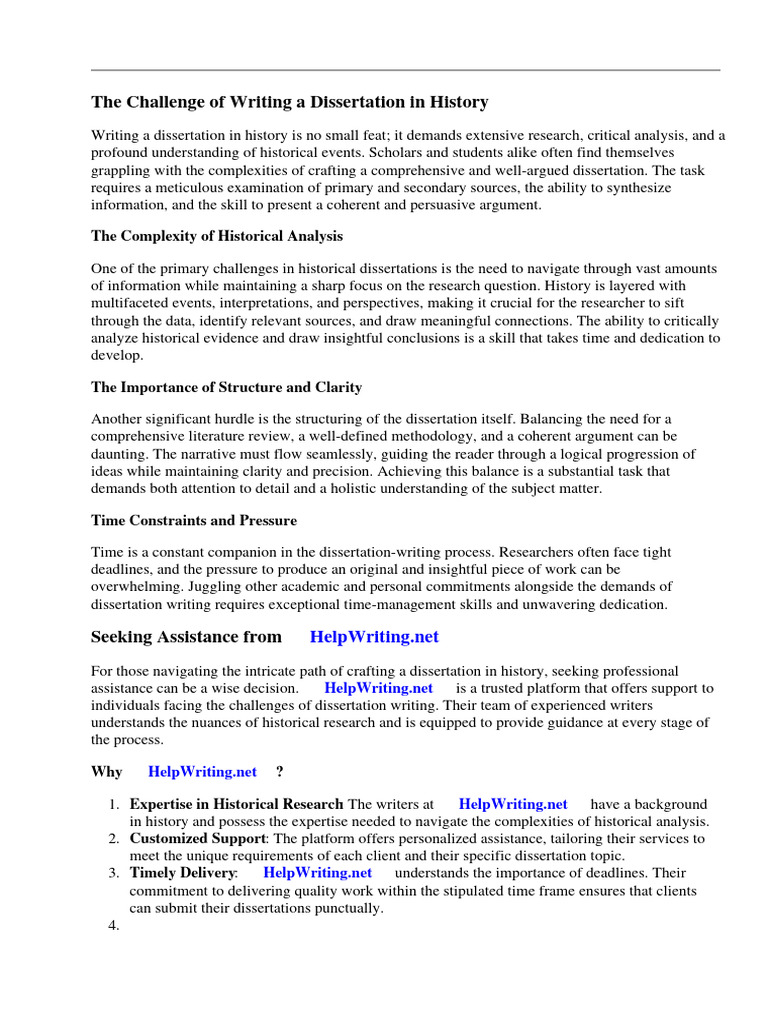 La Dissertation en Histoire | PDF | Thesis | Critical Thinking