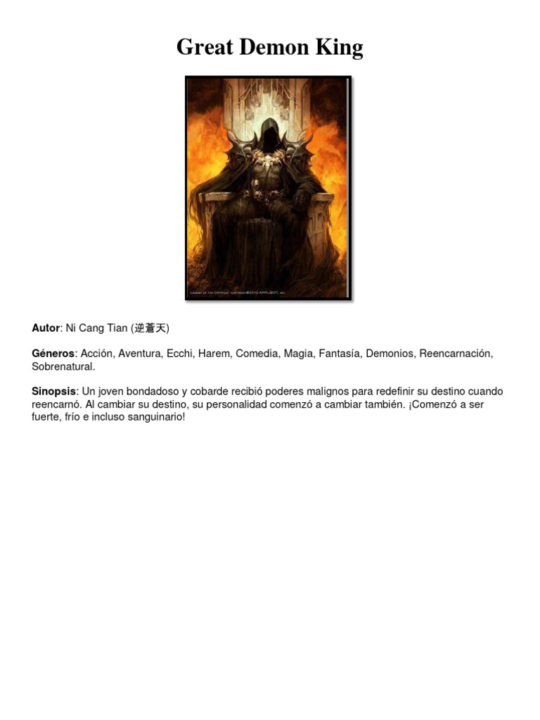 Great Demon King - LIBRO 12 | PDF | Alma
