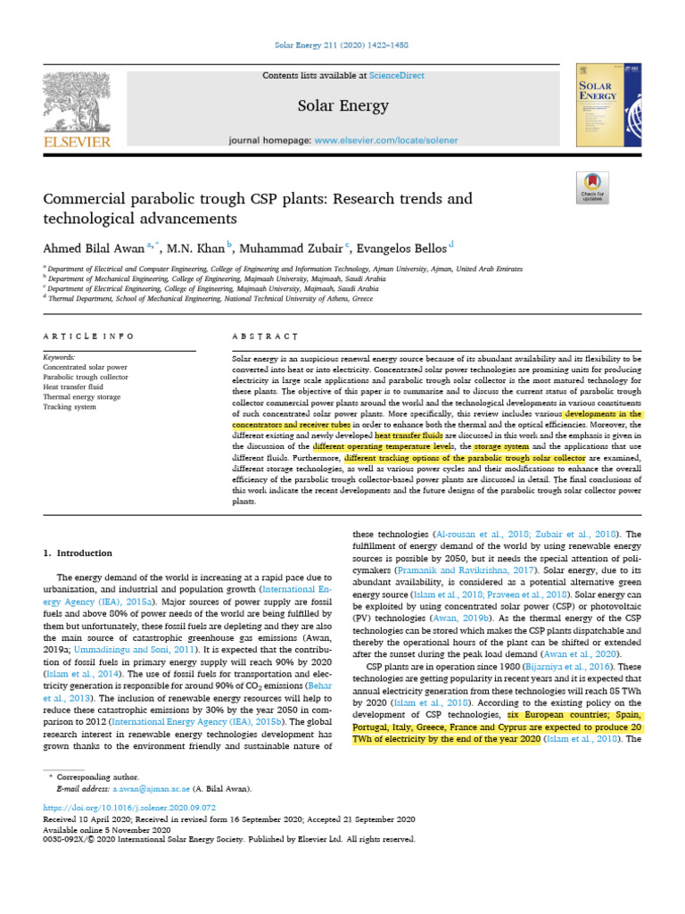Commercial PTCs [major project] | PDF | Solar Energy | Solar Power