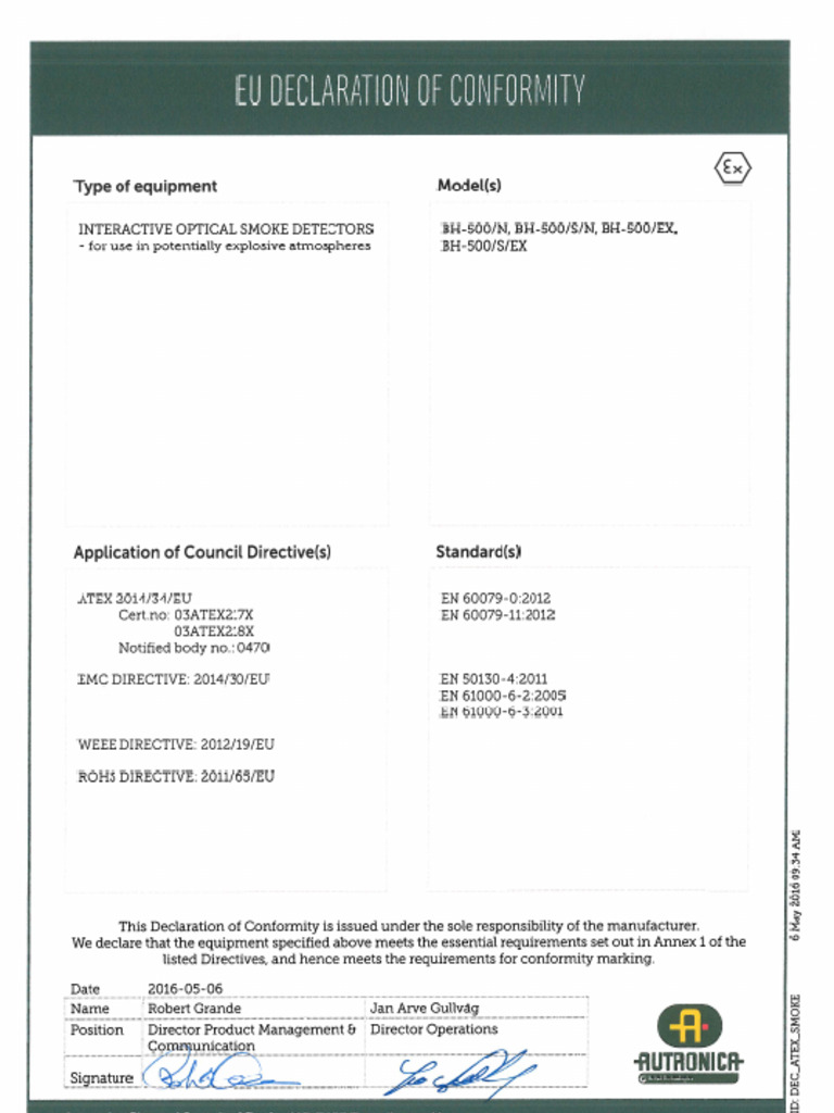 Dec Atex Smoke | PDF