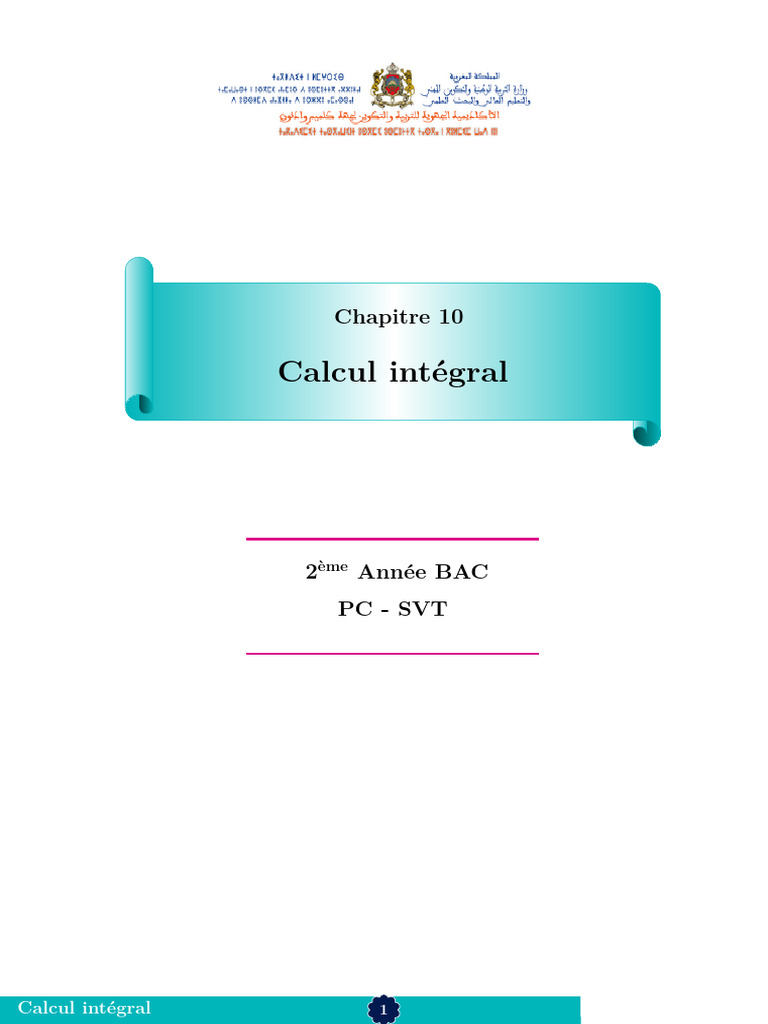 Calcul intégral par Omar Bachain | PDF | Le volume | Intégral