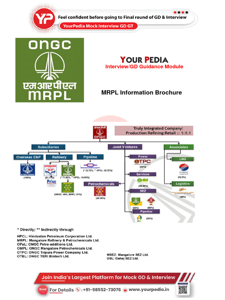 MRPL | PDF | Oil Refinery | Economies