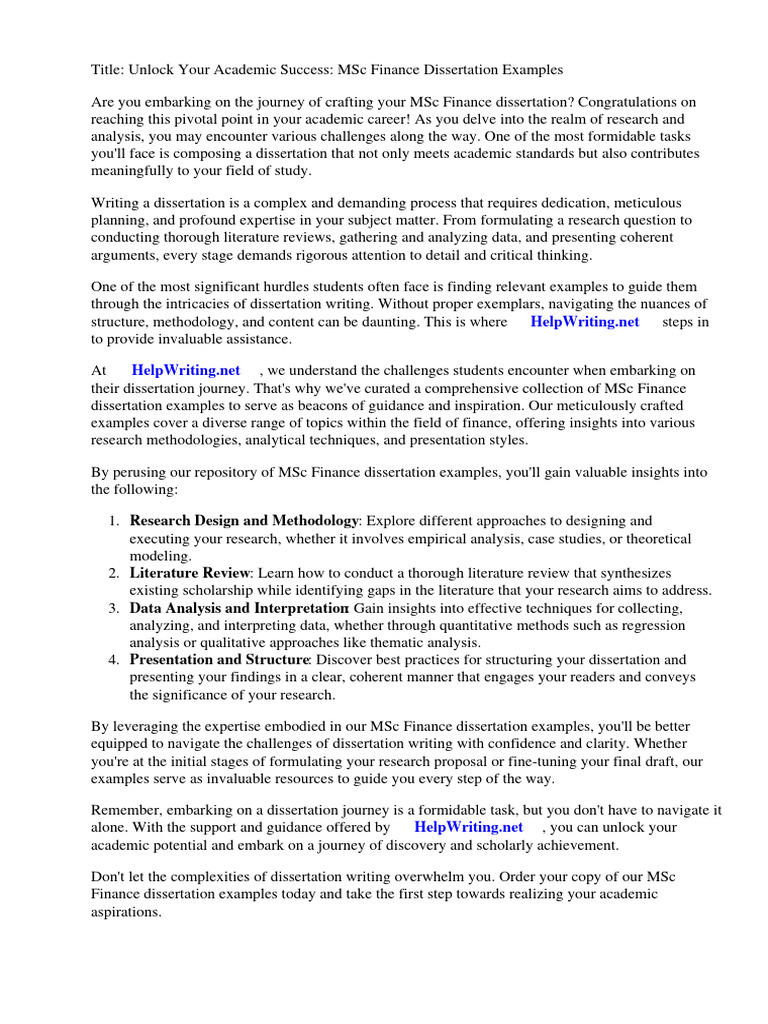 MSC Finance Dissertation Examples | PDF | Initial Public Offering | Methodology