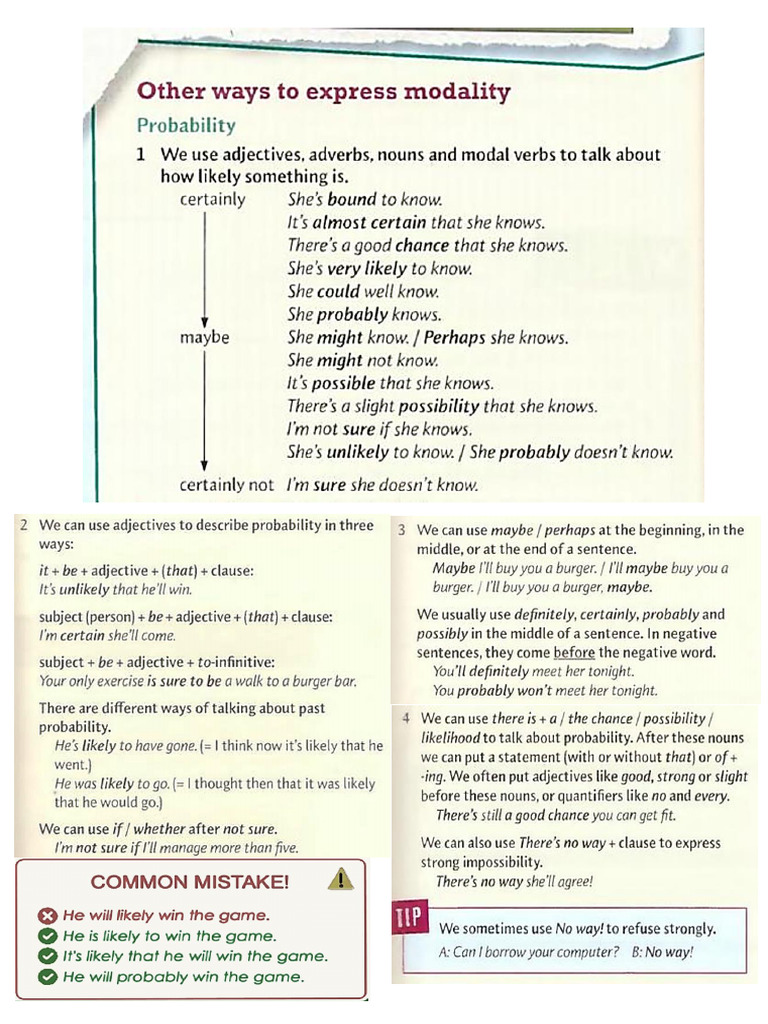 5) Other Ways To Express Modality | PDF