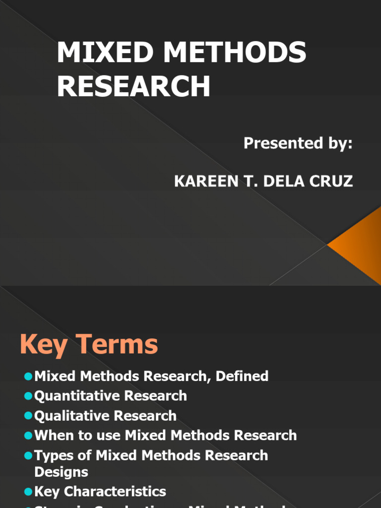 Mixed Methods Research - Dela Cruz | PDF | Quantitative Research ...