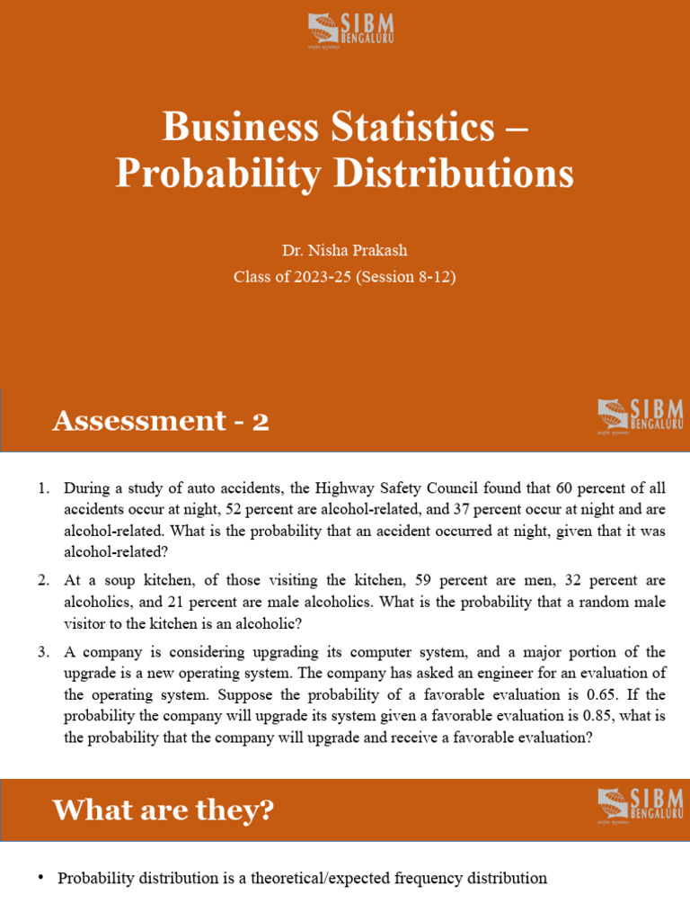 Session 8-12 | PDF | Probability Distribution | Statistical Models