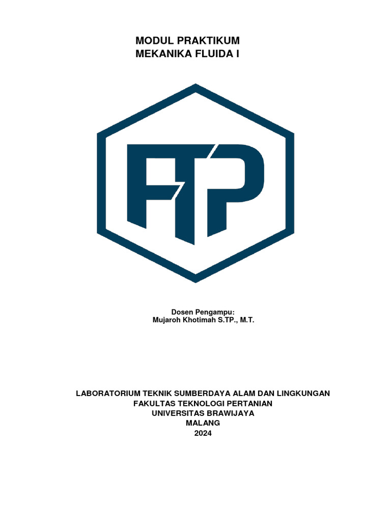 Modul Praktikum Mekanika Fluida 1 2024 | PDF