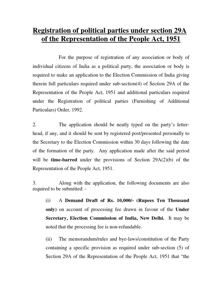 Political Party Registration Guide | PDF | Justice | Crime & Violence